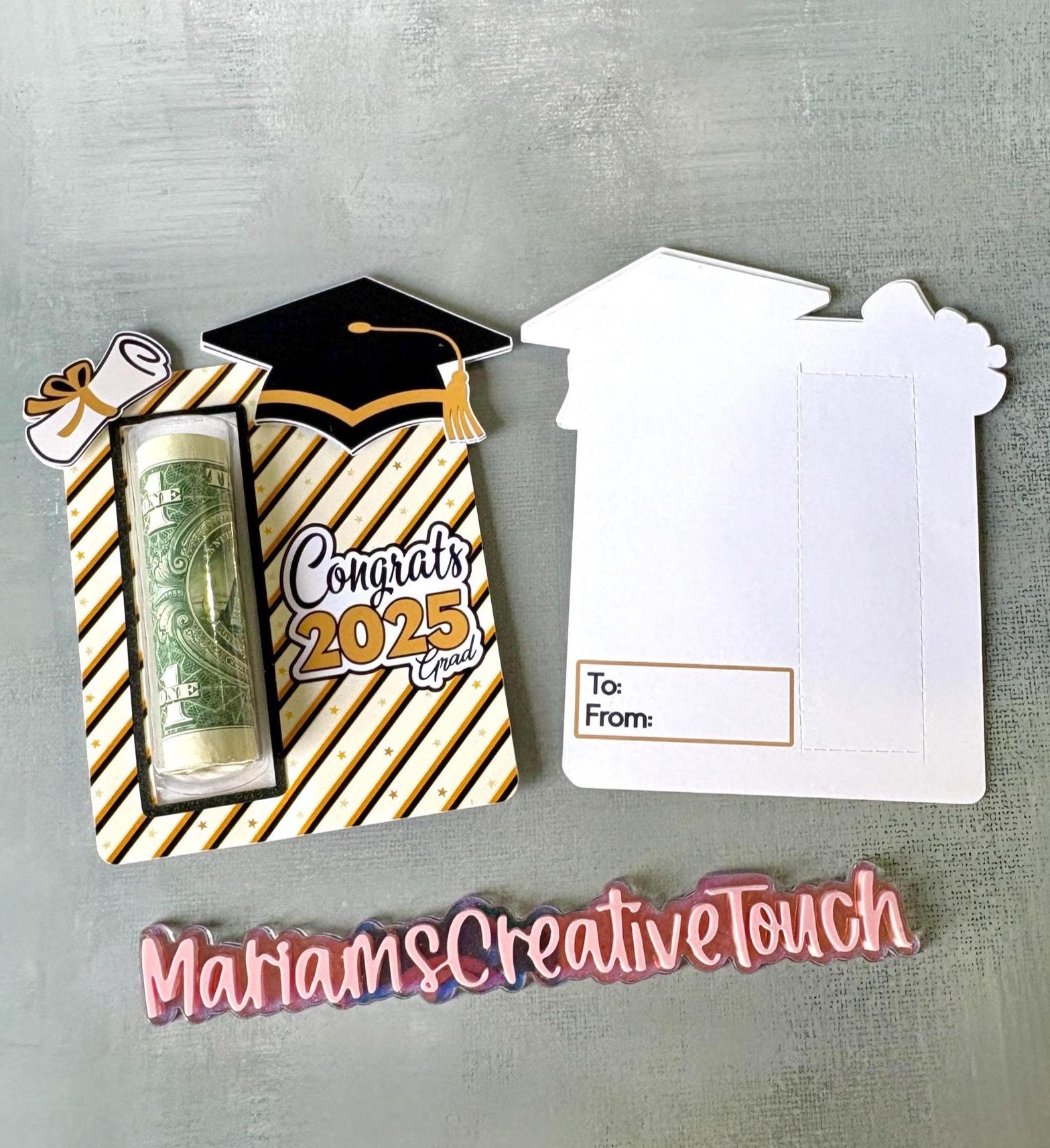 3D Graduation Money Holder Card: Cap and Diploma Gift - Etsy