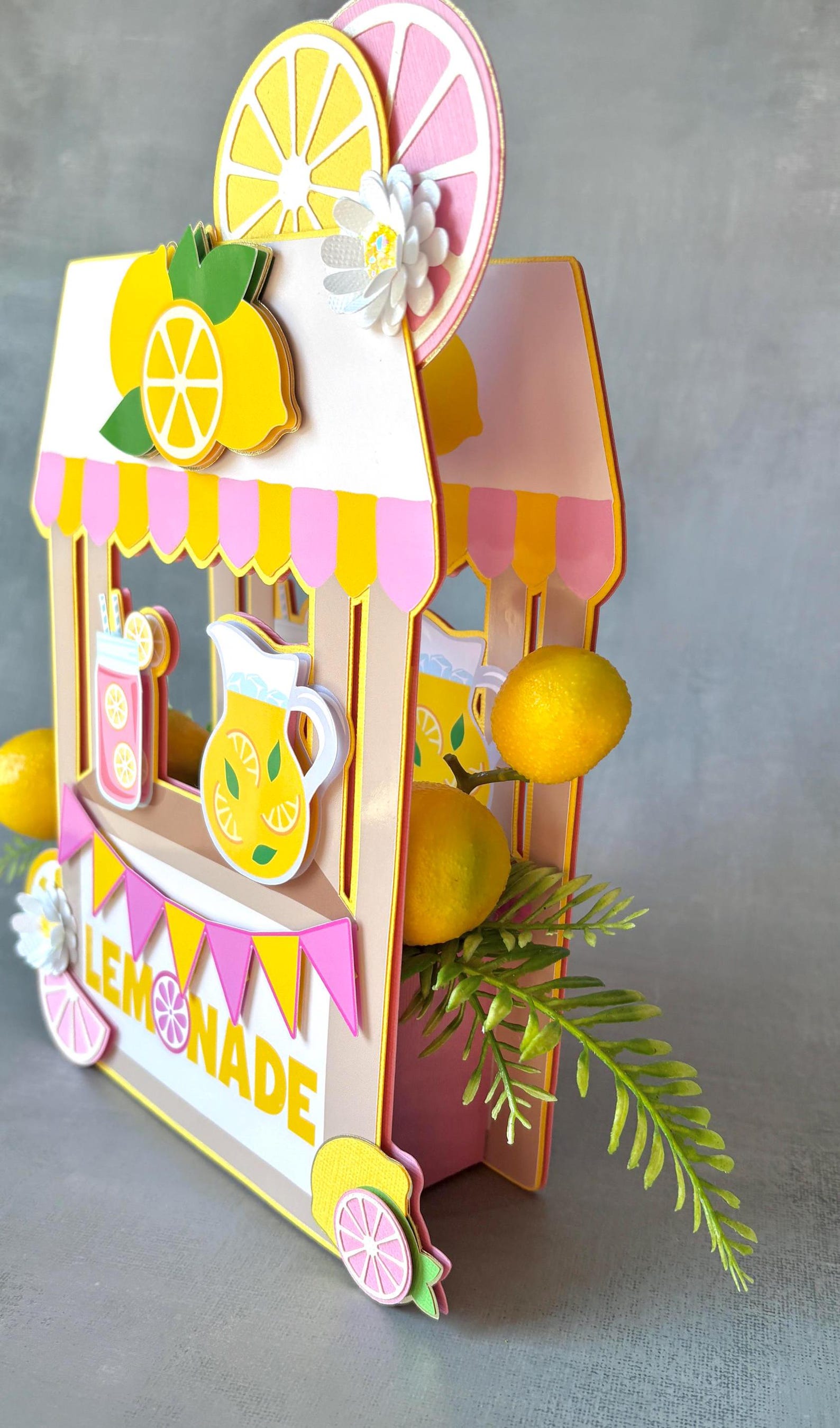 Lemonade Stand Centerpiece, Pink Lemonade Theme Party Decoration, Lemon ...