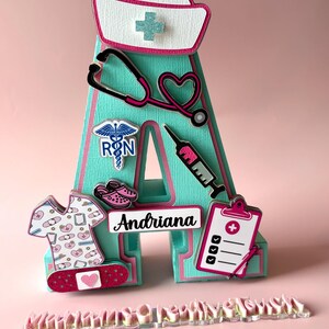 Personalized Nurse 3D Letter, RN Graduation Gift, Desk Decor - Etsy