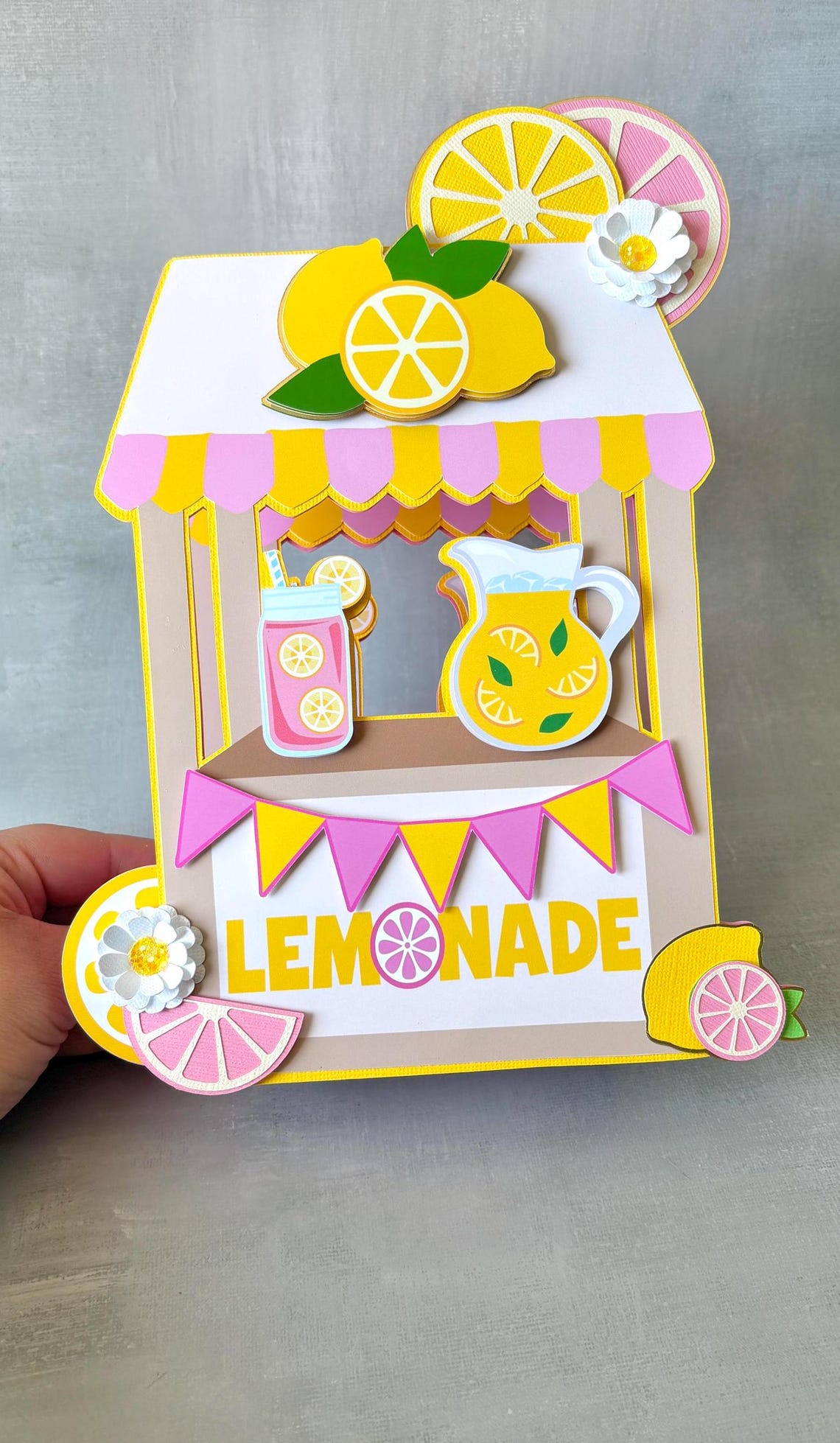 Lemonade Stand Centerpiece, Pink Lemonade Theme Party Decoration, Lemon ...