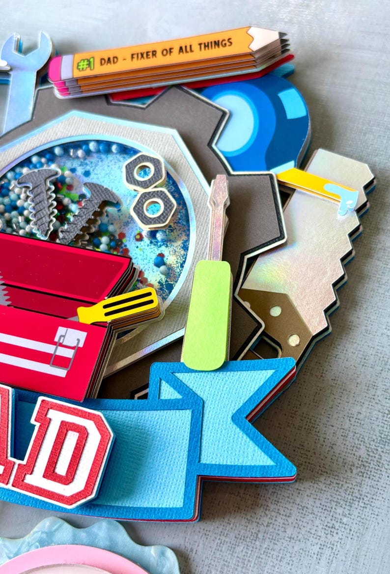 Father's Day Toolbox Cake Topper, Dad Fixer of All Things, Tools Cake ...