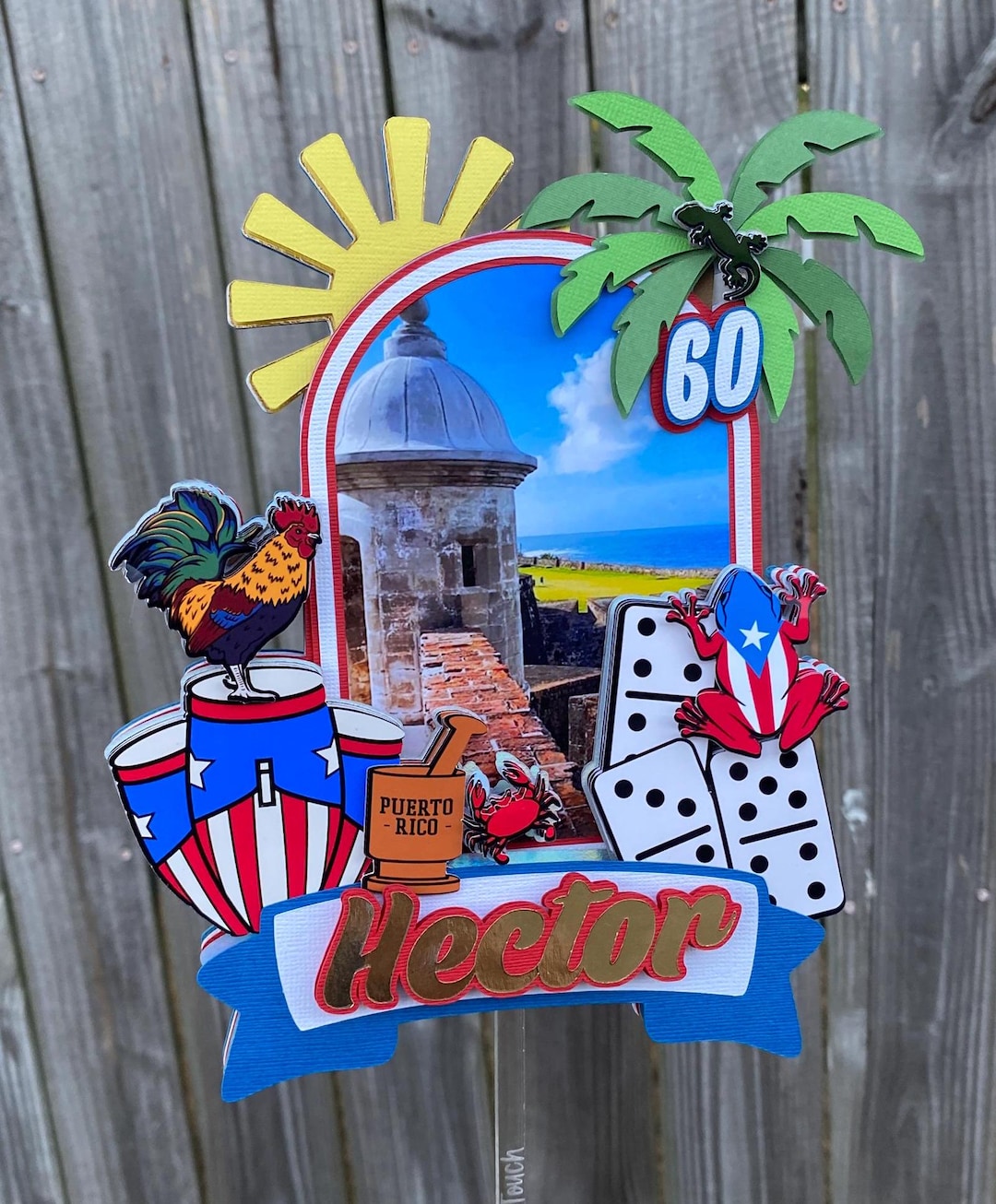 Puerto Rico Cake Topper: El Morro & Coqui Theme, Tropical Birthday - Etsy