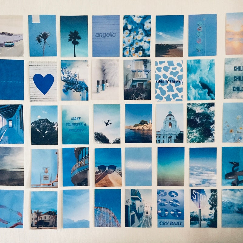 Blue Collage Kit - Etsy