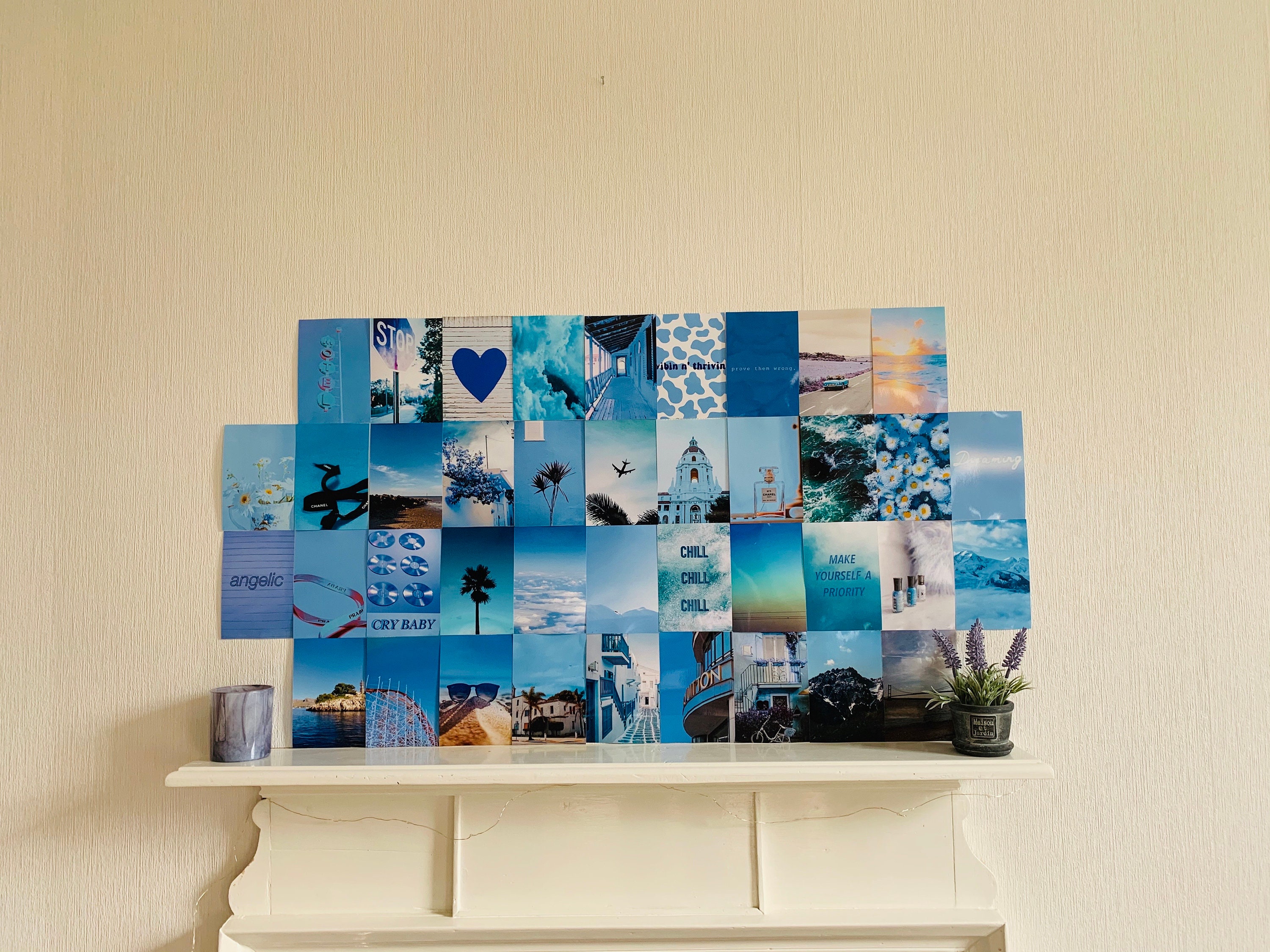 Blue Aesthetic Wall Collage Kit 40pcs Room Decor Fashion - Etsy UK