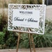 Wooden Welcome Sign Stand, Standing Floor Easel, Portable Sign Holder ...
