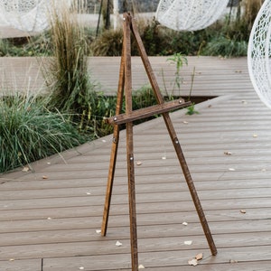 Wooden Welcome Sign Stand, Standing Floor Easel, Portable Sign Holder ...