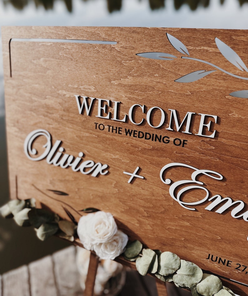 Wooden Welcome Sign for Your Event,modern Wedding Welcome Sign ...