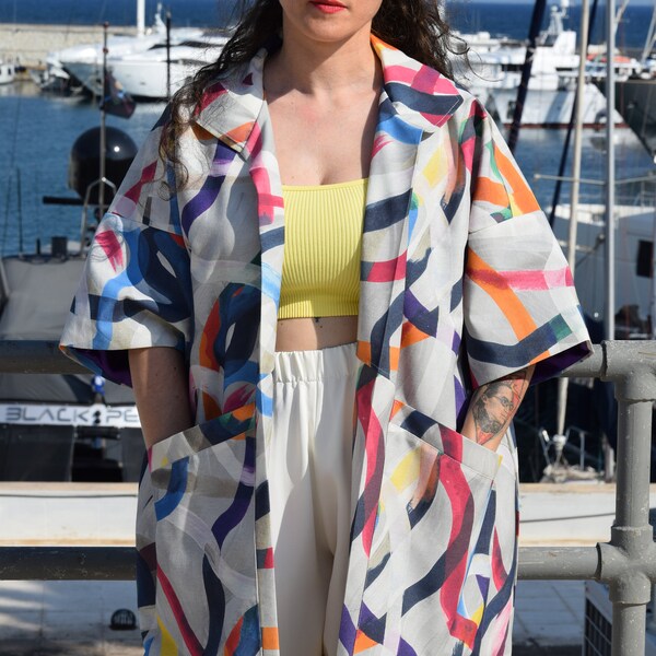 Splash Print Coat - Etsy