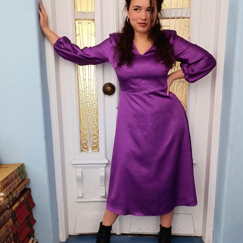 Purple a Line Dress - Etsy