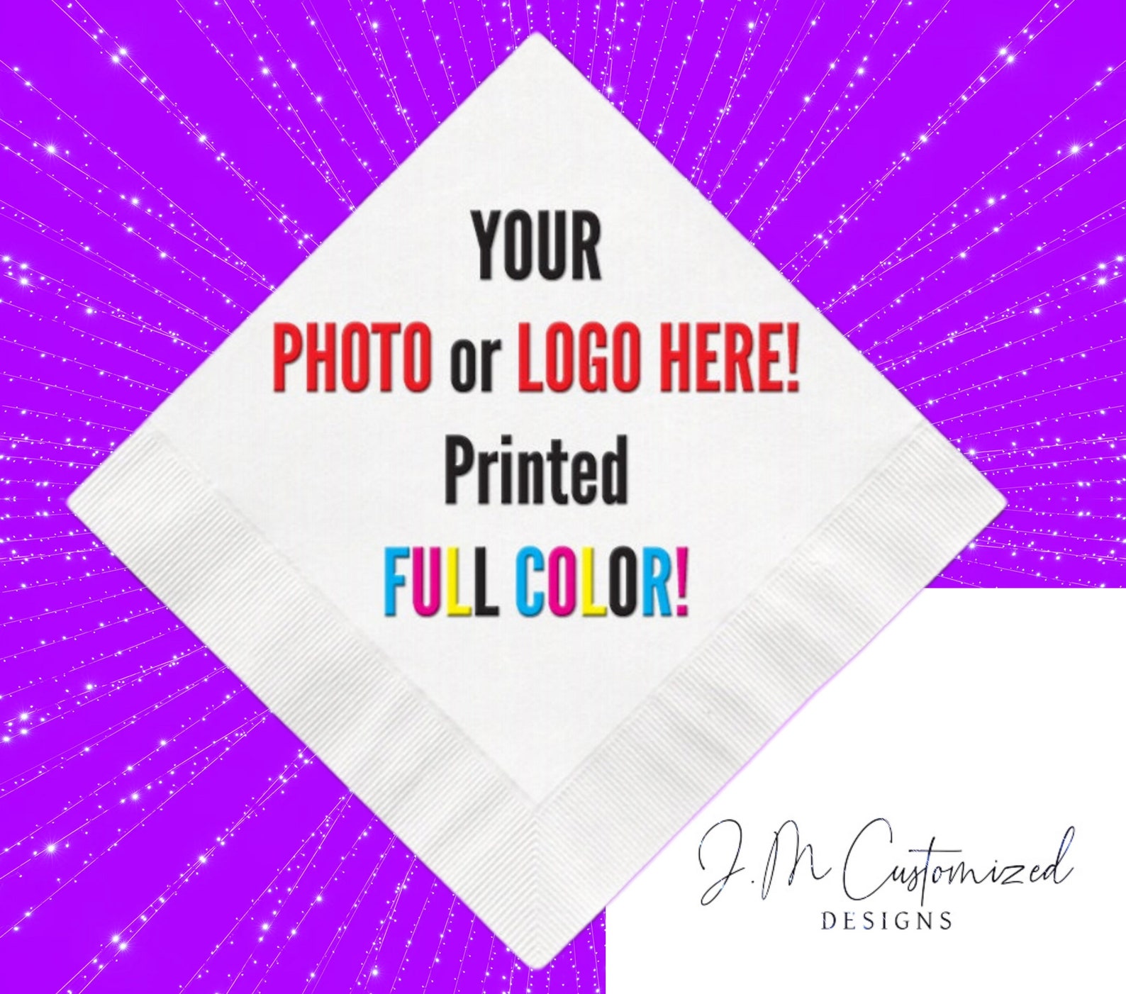 Custom Cocktail Napkins, Photo Napkins, Personalized Cocktail Napkins ...