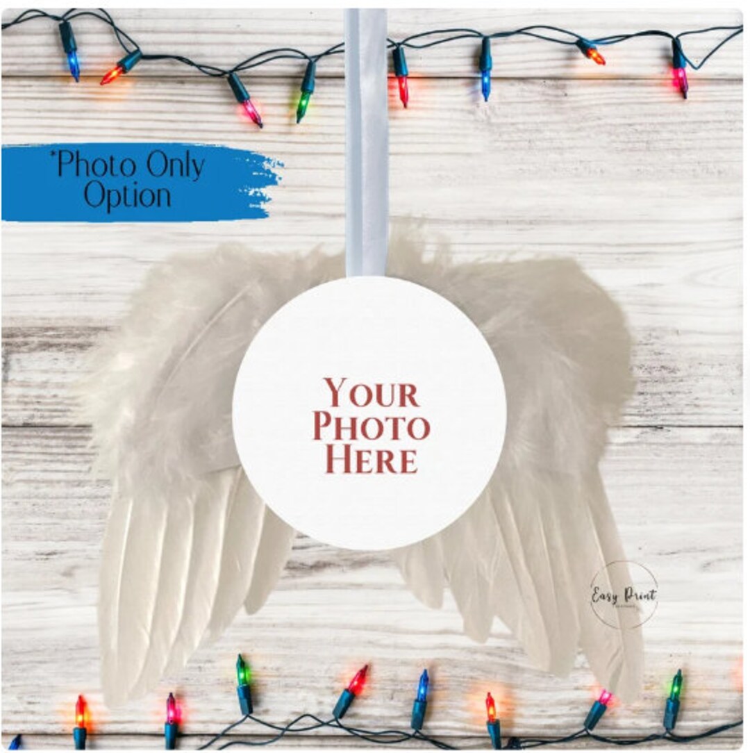 White Feather Angel Wings Sublimation Blanks Angel Wings Christmas ...