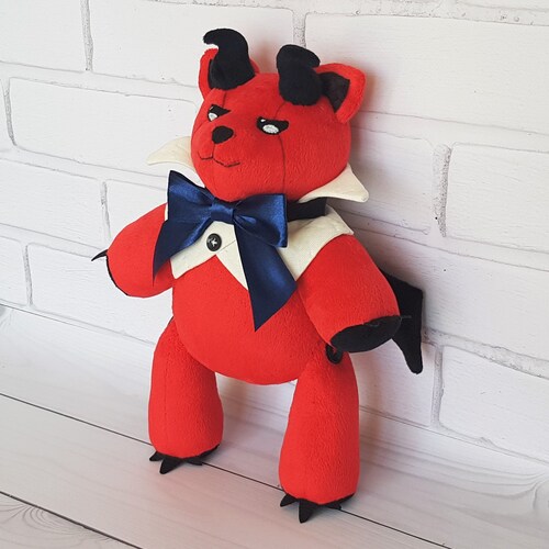 Devil Cat Plushie Inspired by Devil Cat From Obey Me Toy Made - Etsy