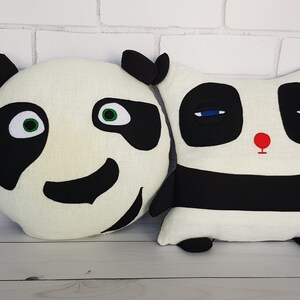 Panda Pillow, Cushion Panda, Panda Bear Pillow / 35x35cm / Panda Kawaii ...