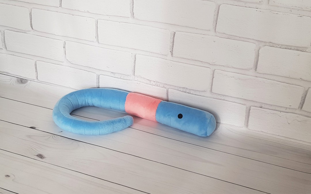 Custom Plush Toy Large Earthworm, Toy Made From Drawing, Commissioned ...