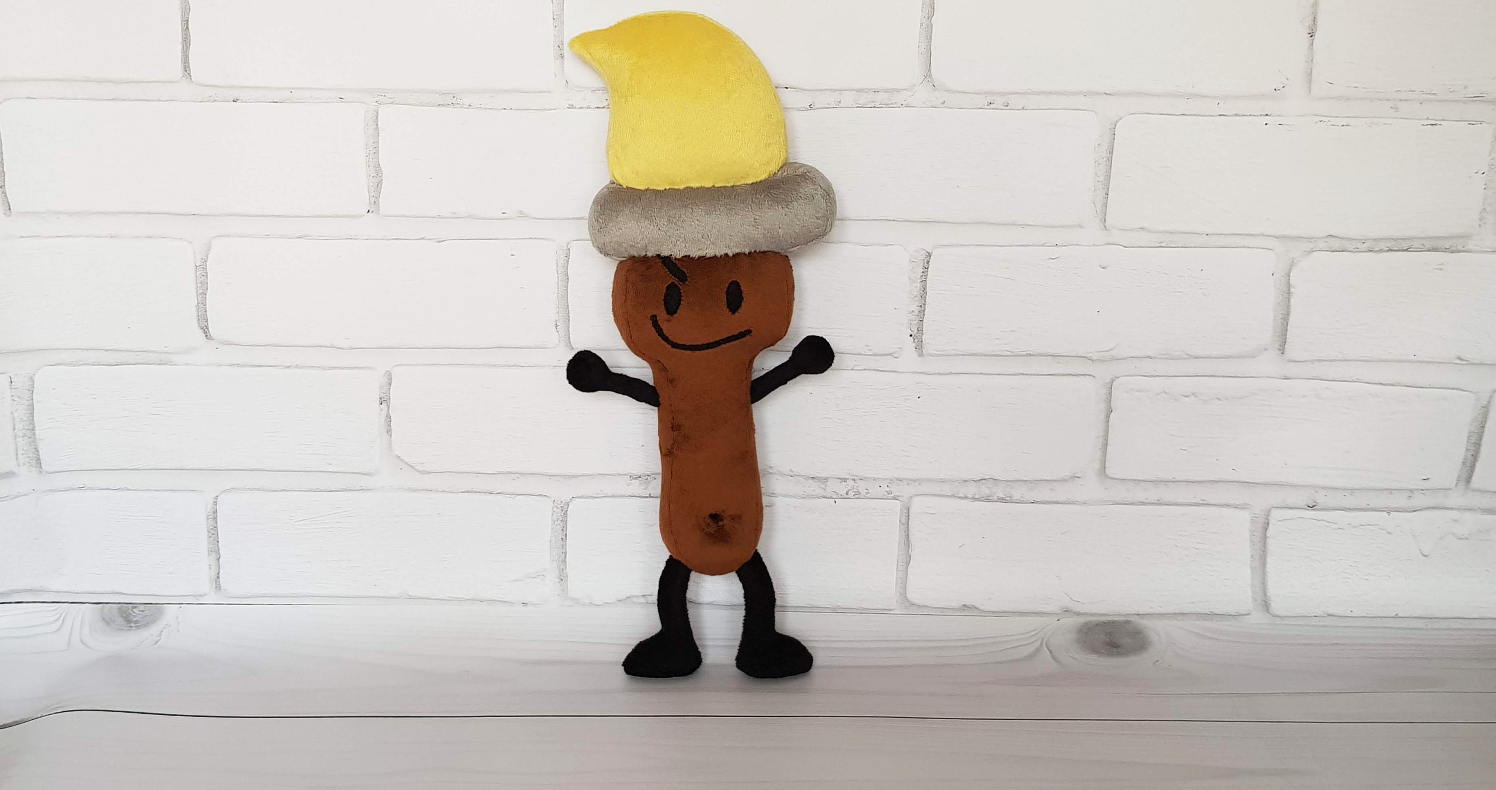 Custom Plush Toy Inspired by Paintbrush From Inanimate Insanity, Toy ...