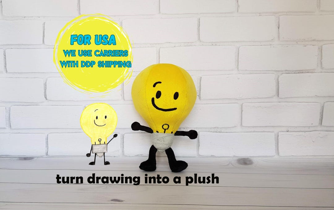 Custom Plush Toy Inspired by Light Bulb From Inanimate Insanity, Toy ...