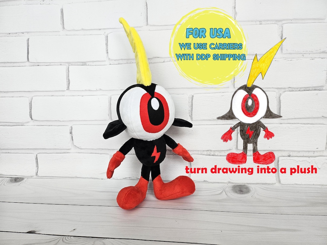 Custom Plush Toy: Handmade Drawing Commander Peepers Inspired, Funmade ...