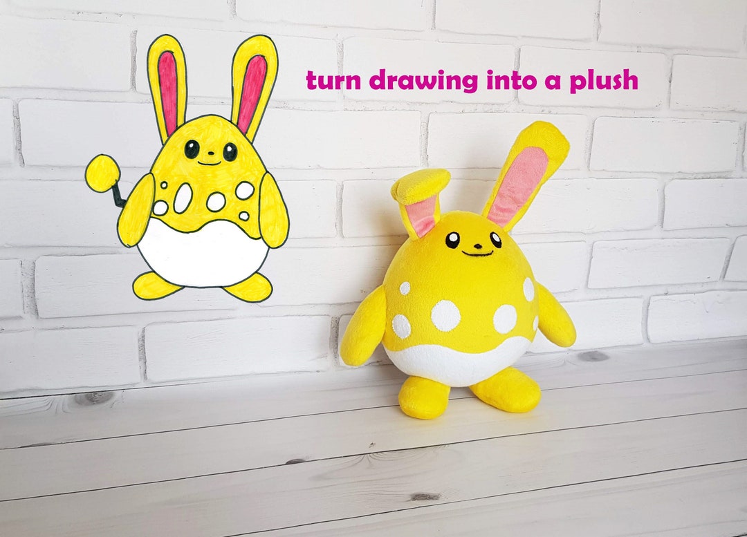 Custom Plush Toy Inspired by Shiny Azumarill the Pokemon, Toy Made From ...