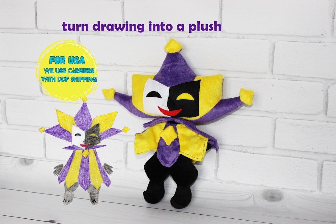 Custom Plush Toy: Handmade Drawing Dimentio Inspired, Funmade ...