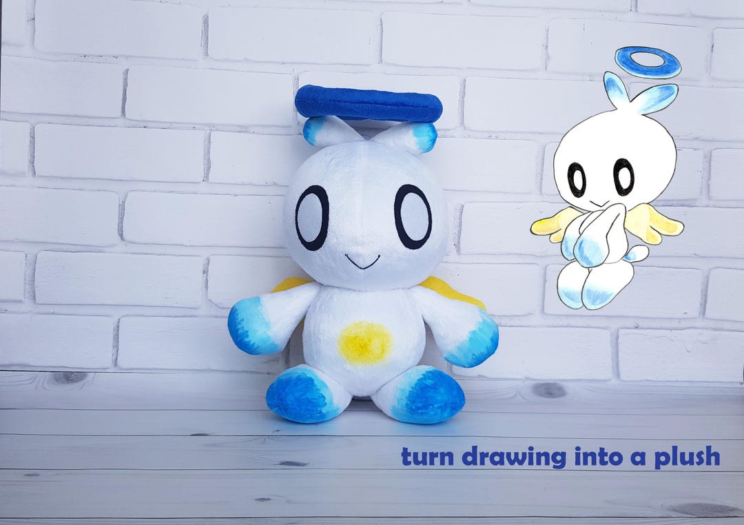 Custom Plush Toy: Handmade Drawing Hero Chao Inspired, Funmade ...