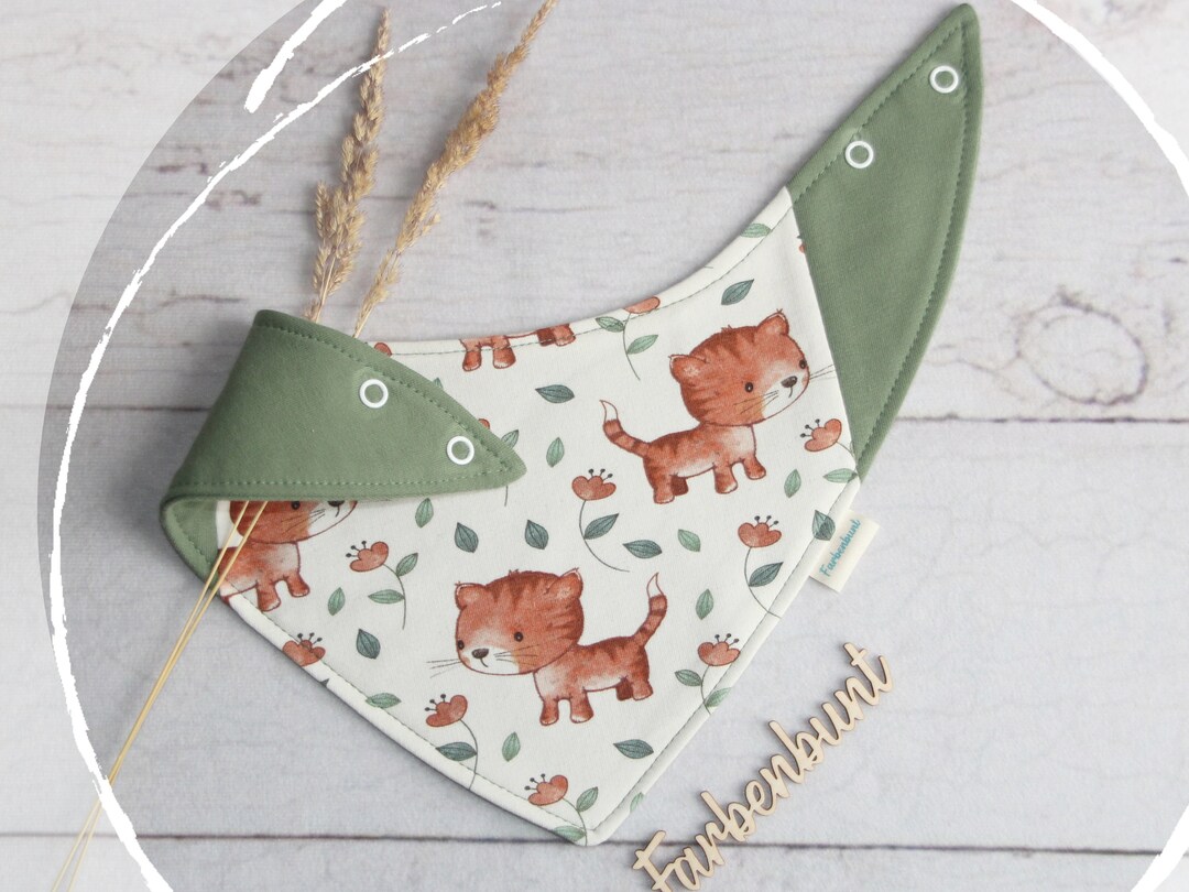 Neckerchief cat Size-adjustable Triangular Scarf Baby Children's Scarf ...