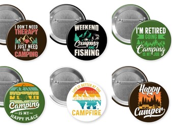 Travel Buttons Camping - Etsy