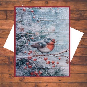 6 Different Winter Birds in Snow Embossed Card Kit W/envelopes, Adult ...