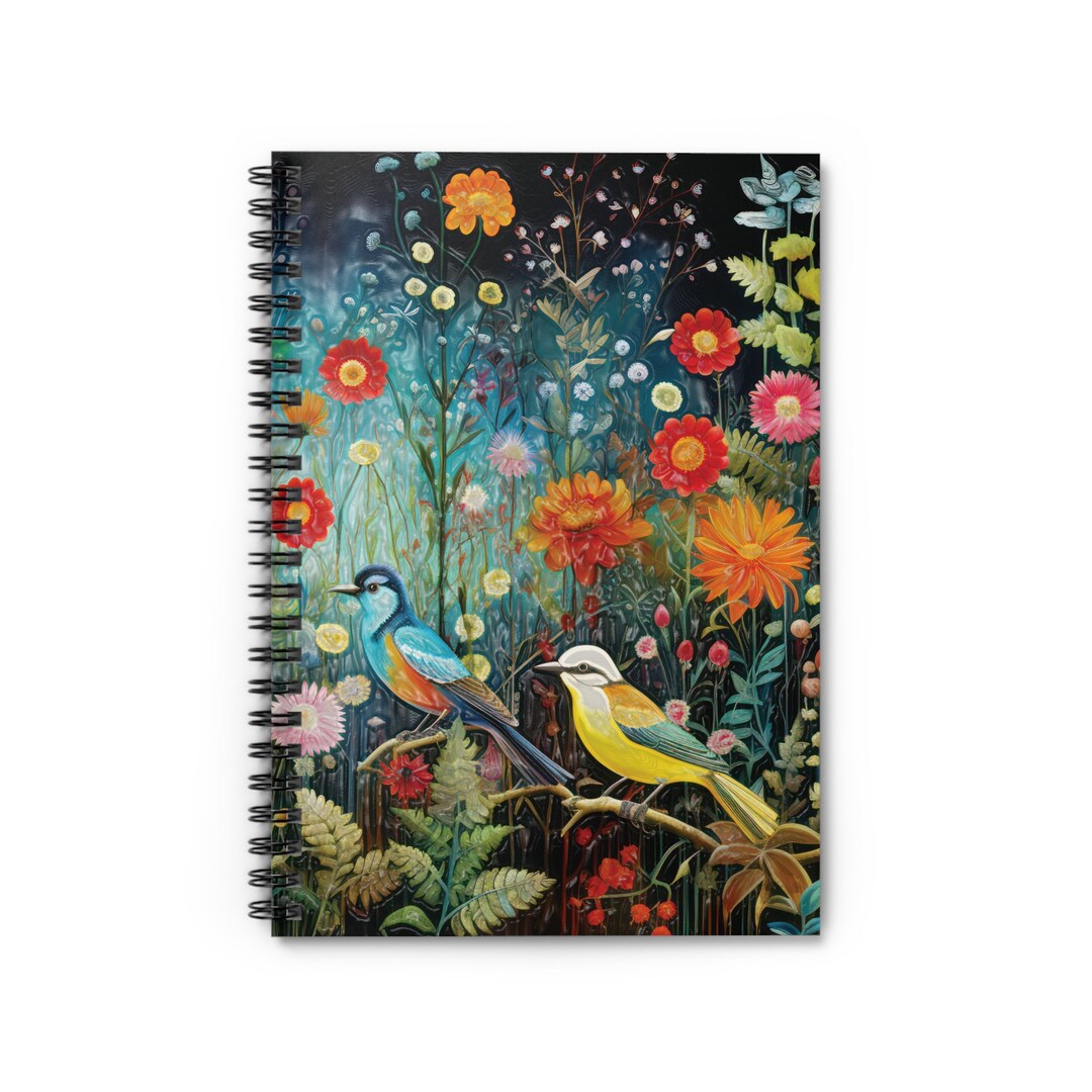 Colorful Birds Birding Notebook, Spiral Notebook With Ruled Lines, 6 ...