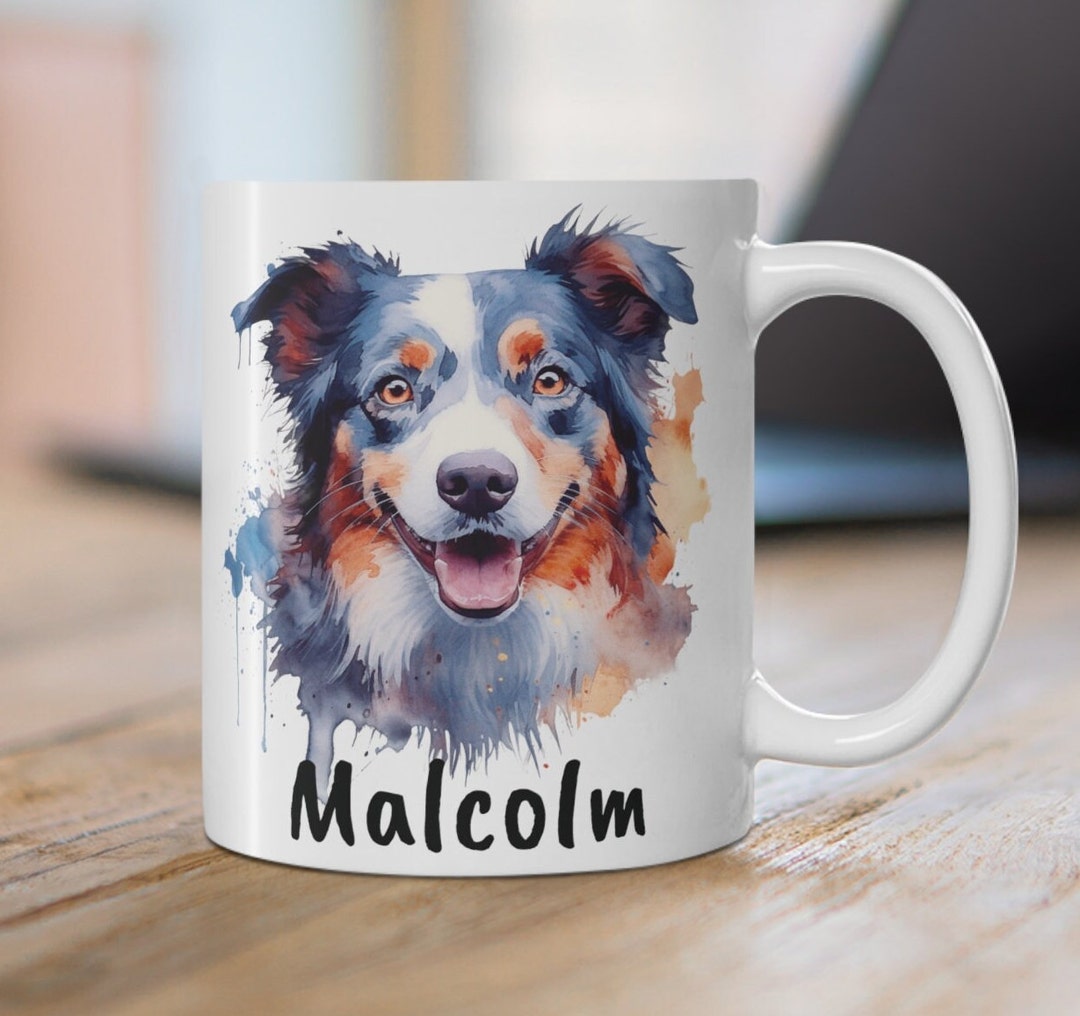 Personalized Australian Shepherd Coffee Mug 11oz, Custom Dog Lover ...