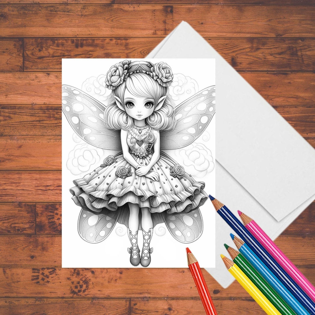 Mushroom Fairy Pixie Cards, 5" X 7", Personal Stationery Set, Adult ...