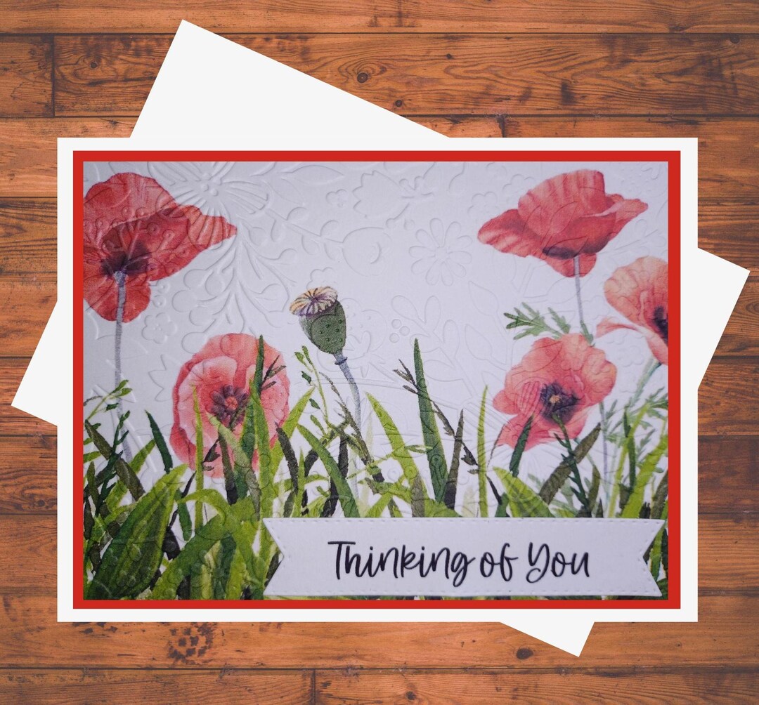 Poppy Flowers Floral Embossed Card Kit, A2 W/envelopes, Paper Crafting ...