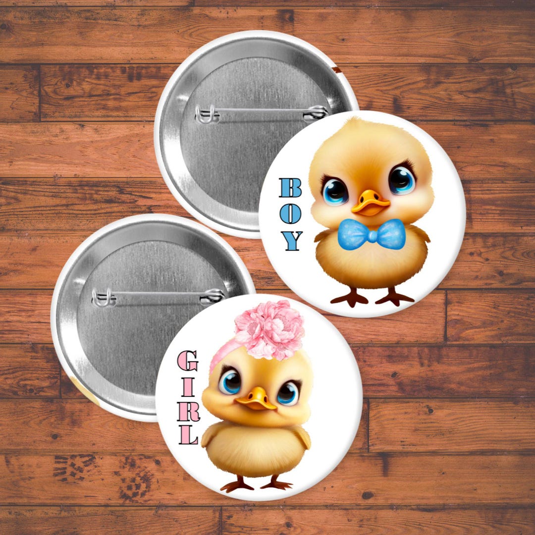 Cute Baby Chicks Gender Reveal Party Favors, Pink and Blue Baby Shower ...