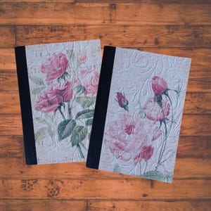 Vintage Roses Embossed Altered Mini Composition Notebooks, Set of 2 ...