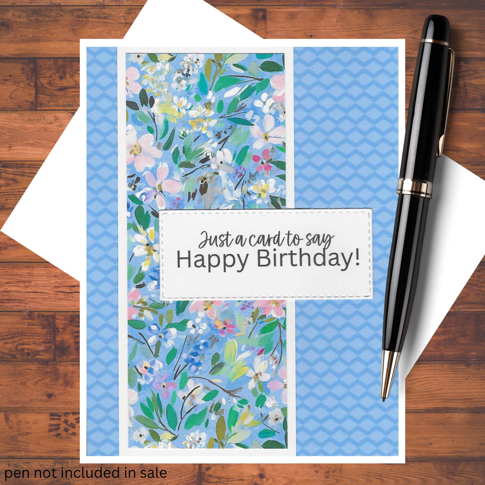 Floral Color Coordinated Handmade Card Kit, Set of 4 A2 Cards With ...