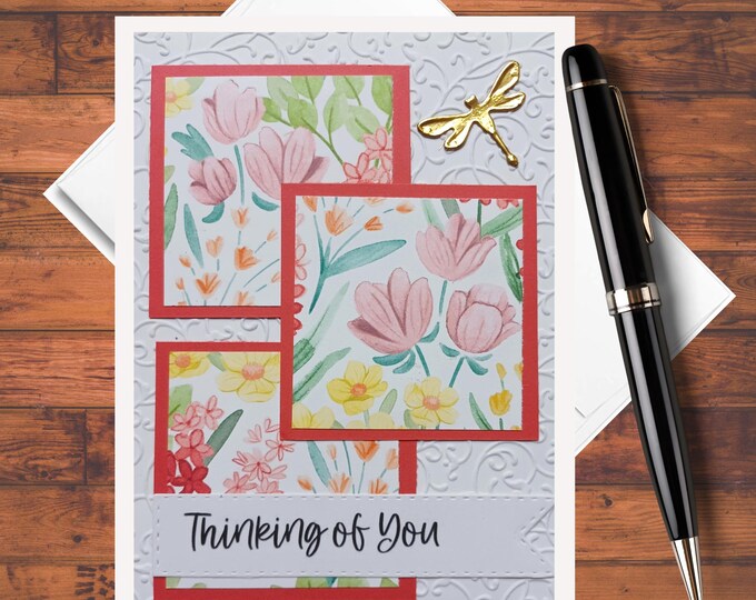 DIY Embossed Flower Card Kit – Thinking of You, Handmade Style (set of ...