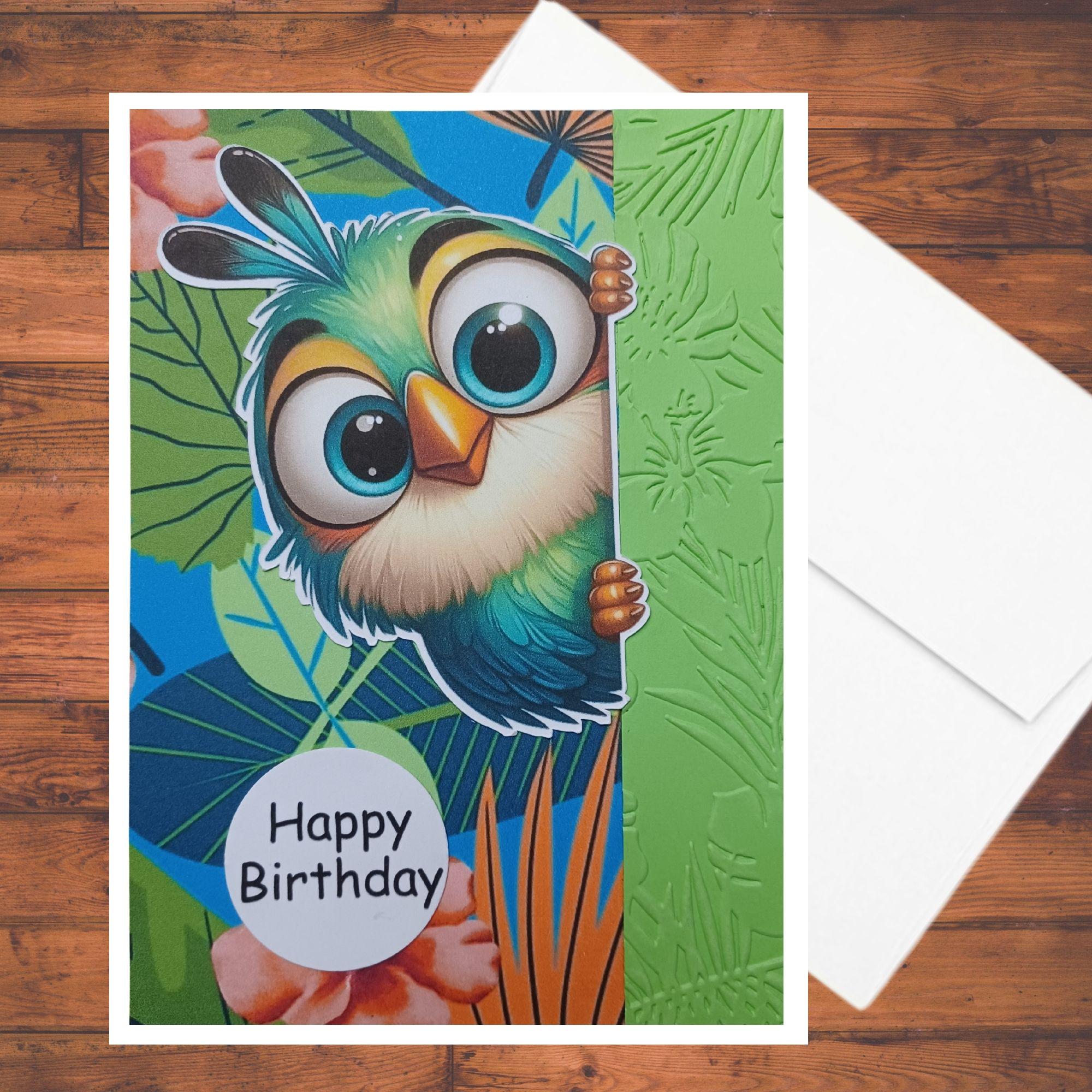 Tropical Bird Birthday Card Kit: DIY Paper Craft (A2 Size, 6 Cards W ...