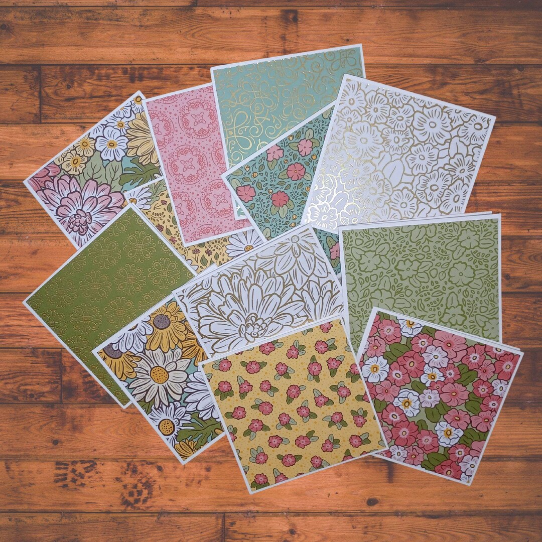 12 Mini Lunch Box Notecards, Stampin' Up DSP, Blank Cards With ...