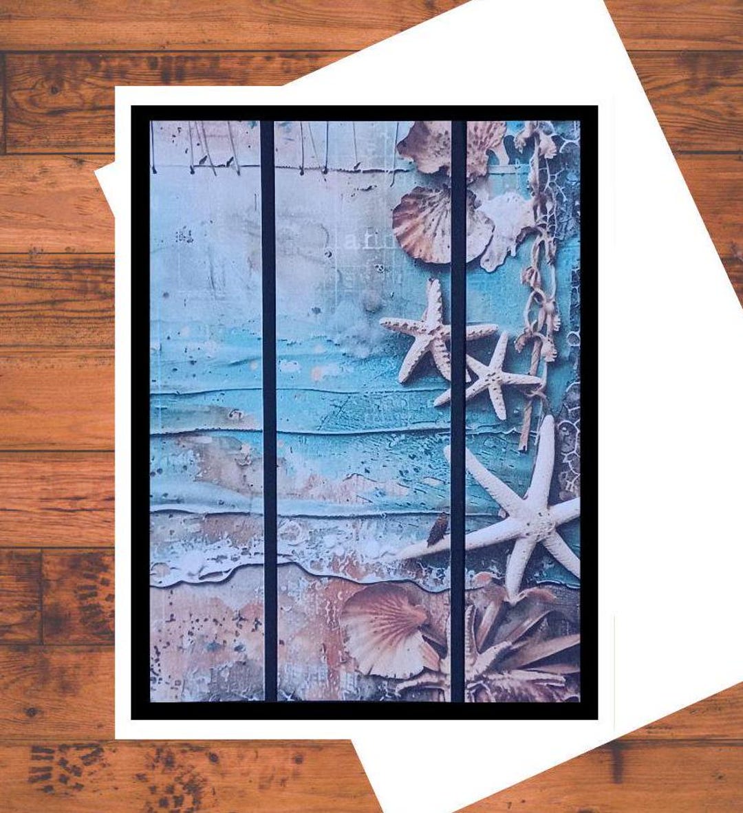 Scenic Shoreline Beach Handmade Card Kit W/envelopes, Adult Senior Card ...