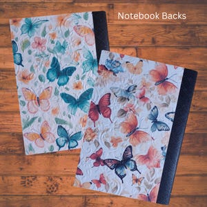 Butterfly Floral Embossed Altered Mini Composition Notebooks, Set of 2 ...