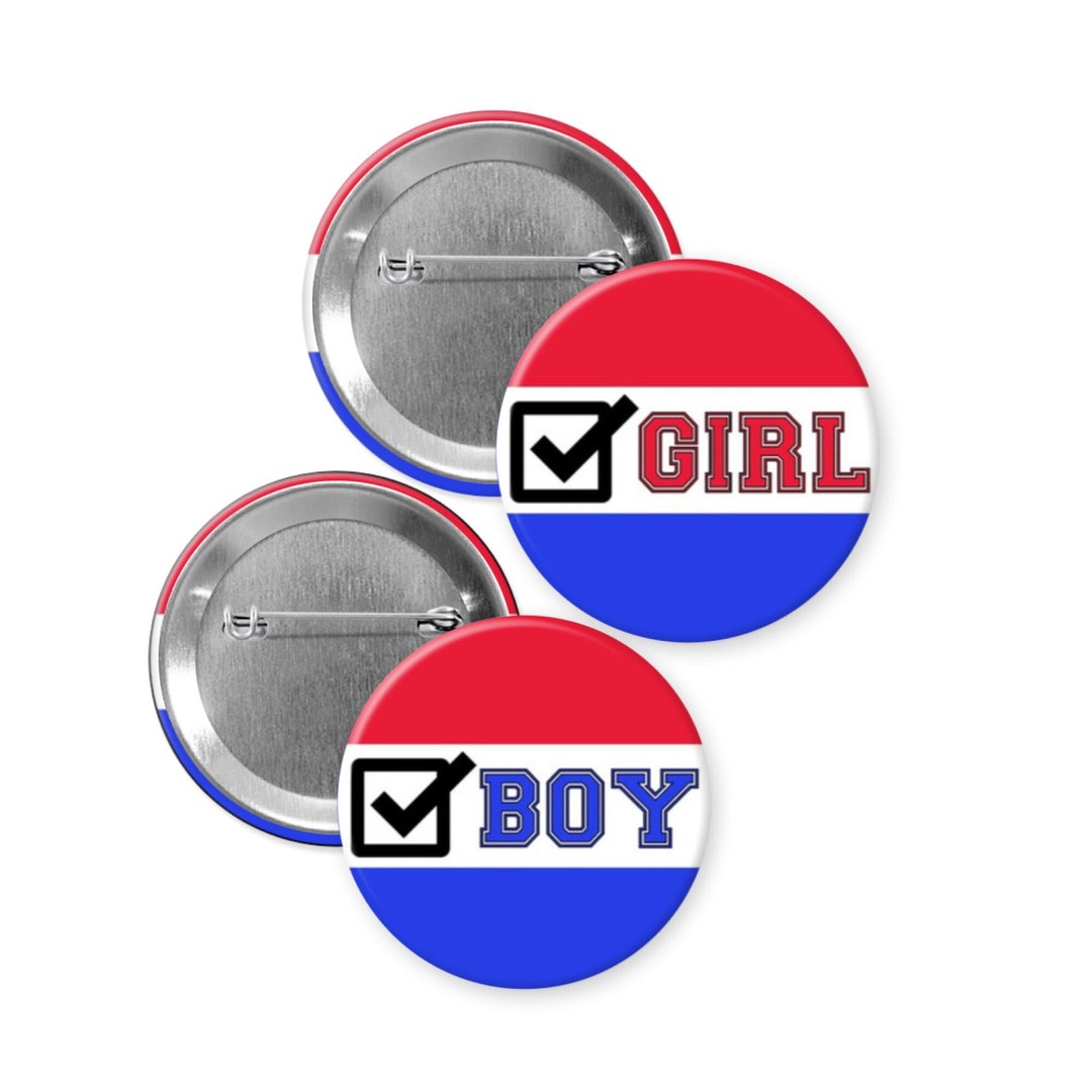 Red, White, and Blue Political Voting Gender Reveal Pins, Party Favors ...