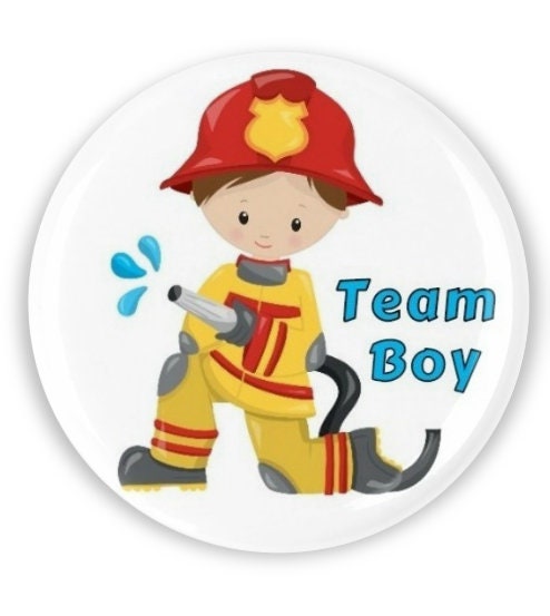 Firefighter Team Boy Team Girl Gender Reveal Pins Gender - Etsy Canada