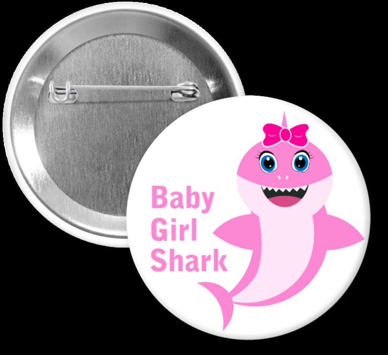 Baby Shark Gender Reveal Pins Blue Boy Pink Girl Gender - Etsy
