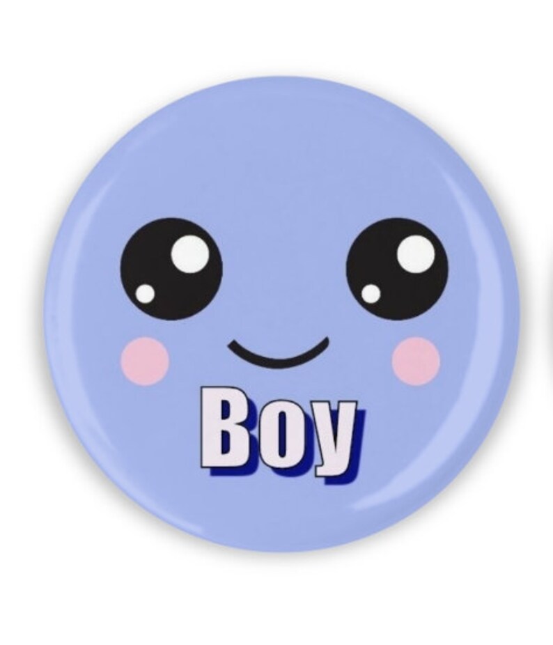 Smiley Emoji Gender Reveal Pins Gender Reveal Party Favors Etsy