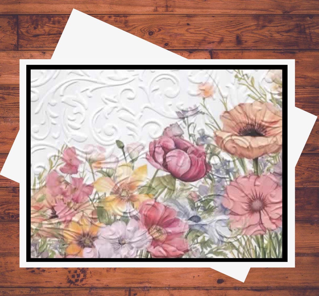 Watercolor Flower Garden Card Kit: Embossed DIY Greeting Cards With ...