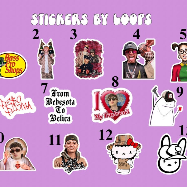 Peso Pluma Stickers Etsy