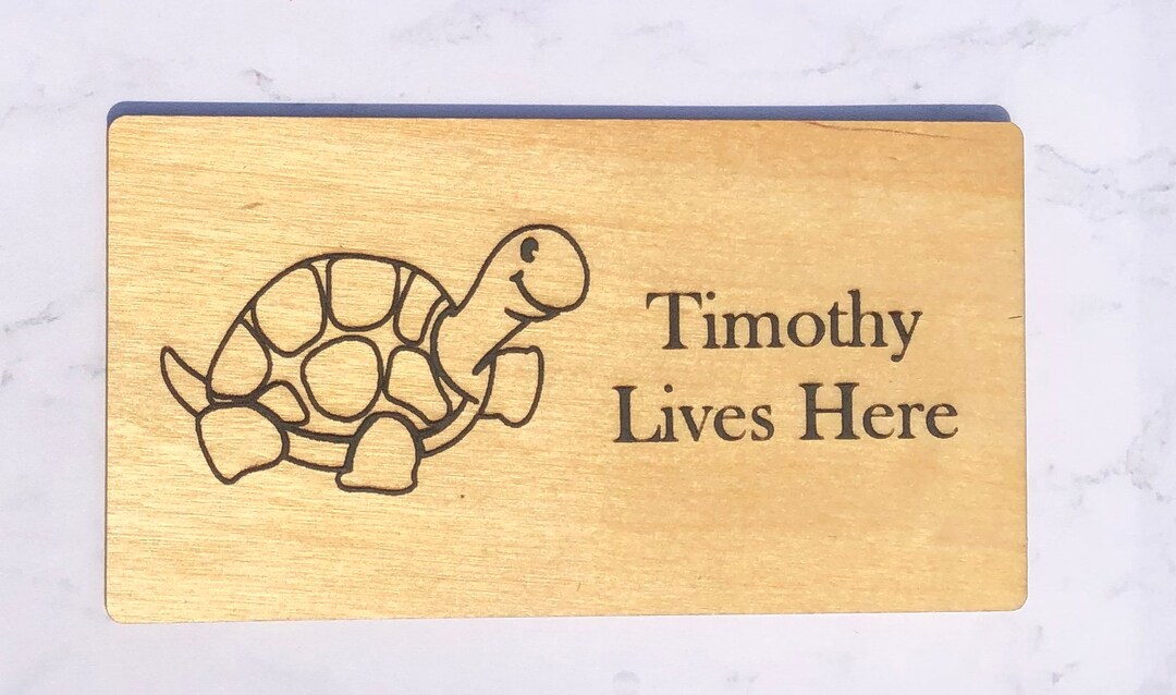 Personalised Wooden Tortoise Name Plaque/hanging Sign - 4 Designs ...