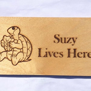 Personalised Wooden Tortoise Sign – "lives Here" Plaque - Etsy UK