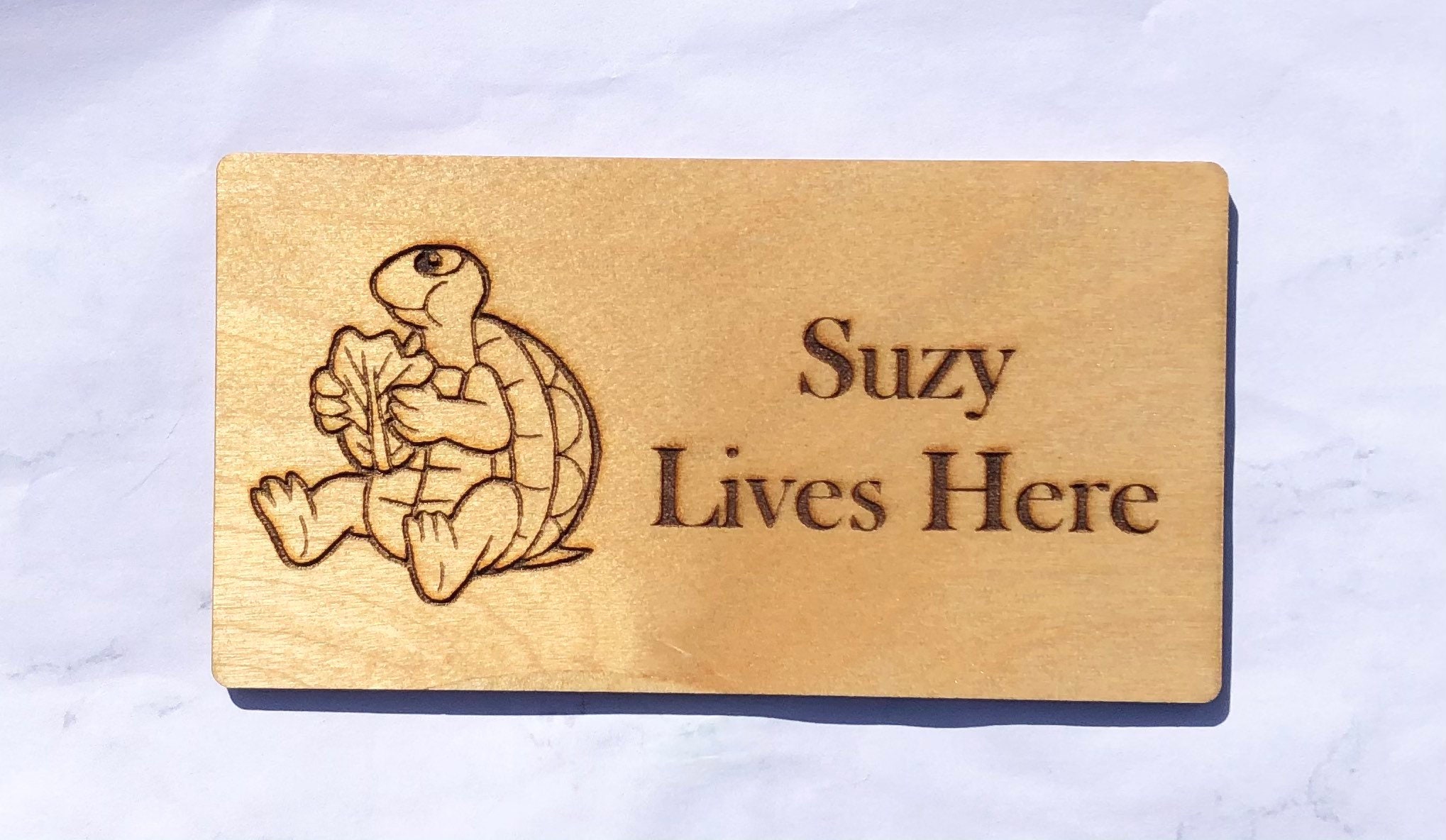 Personalised Wooden Tortoise Name Plaque/hanging Sign 4 | Etsy UK