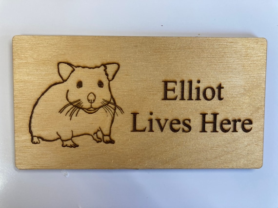 Personalised Wooden Engraved Hamster Name Plaque/hanging Sign - Etsy