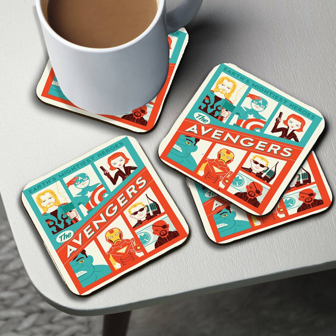 Cup Coasters, Personalised High Gloss Square Drink Coaster, Round ...